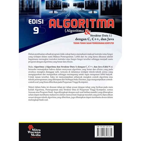 Algoritma Dan Struktur Data Dengan C C Dan Java Edisi 9