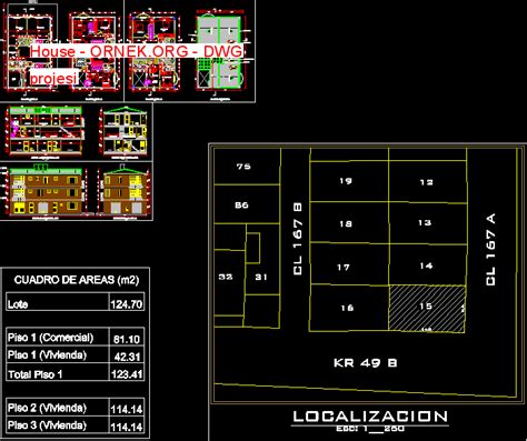 Proje Sitesi House Autocad Projesi