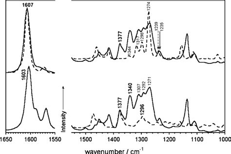 Ft Raman Spectra Of Upper Plot F2 In Dotted Line T2 In Solid Line