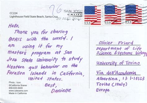 BORIS users postcards - BORIS