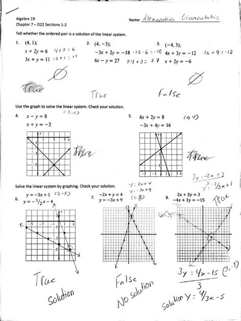 Unit 3 Lesson 1 Graphing Substitution Systems Pdf Mathematics Mathematical Relations
