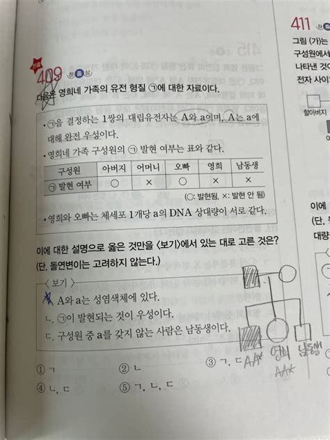 성염색체상염색체 유전 문제 지식in