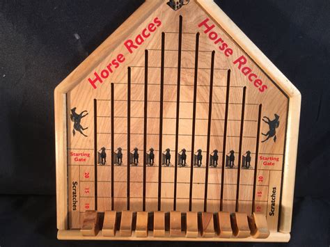 Two Vintage Horse Games Inc Wooden Horse Races Game By Rascal Toys Made In Canada And Luck