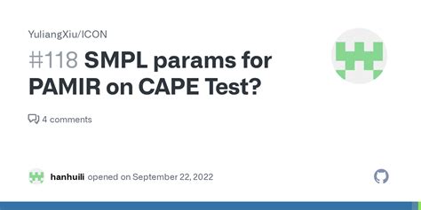 Smpl Params For Pamir On Cape Test Issue Yuliangxiu Icon Github