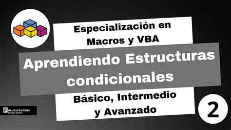 Macros Y Vba Aprendiendo Estructuras Condicionales Youtube