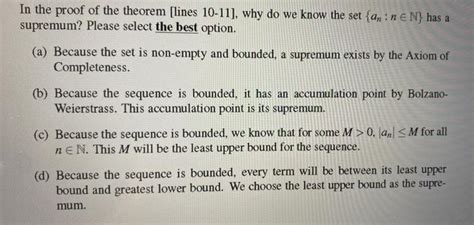 Solved In The Proof Of The Theorem Lines 10−11 Why Do We