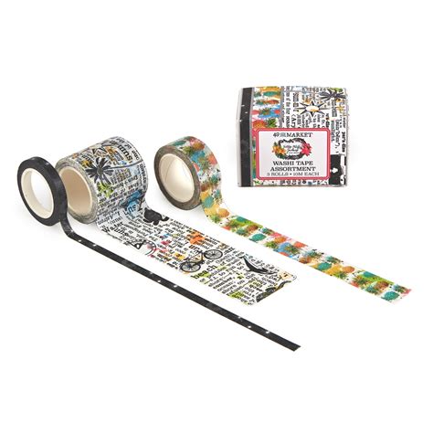 Vintage Artistry Sunburst Washi Tape Set 49 And Market