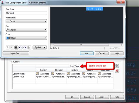Solved Point Table Title Autodesk Community