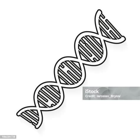 Ikon Dna Vektor Ilustrasi Cerah Vektor Cocok Untuk Pencetakan Kartu