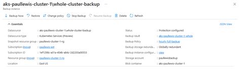 Using Aks Backup To Backup And Restore Your Kubernetes Clusters Paul Lewis Cloud