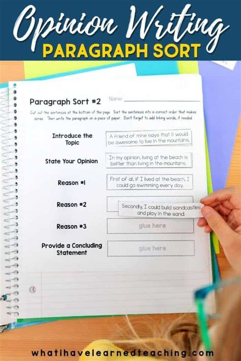 Opinion Writing Unit For Elementary Students