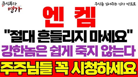 엔켐 주가전망 루머에 절대 흔들리지 마세요 내일부터 새롭게 펼쳐질 흐름들 같이 함께하겠습니다 주주님들 꼭 시청하세요 엔켐 엔켐주가전망 Youtube