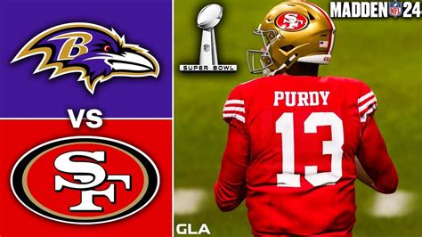 49ers Vs Ravens Simulation Super Bowl 58 Madden 24 PS5 YouTube