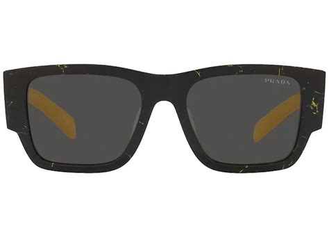 Prada Sunglasses Pr 10zs Black Marbleyellow Pr10zs 19d5s0 54 In
