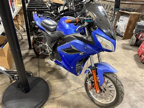 Blue Electric Full Suspension Bike With Full Disc Brakes Able Auctions