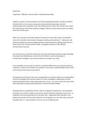 Sex Ed Rtf Instructions Assignment Effective Communication In Intimate Relationships