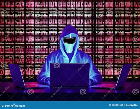Anonymous Hacker With Hoodie Concept Of Hacking Cybersecurity