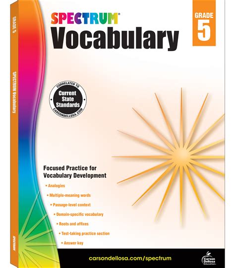 Spectrum Vocabulary Grade 5 704612 Eb Classful
