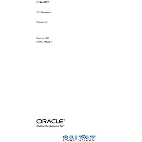 خرید و قیمت دانلود کتاب Oracle 8 Sql Reference ترب