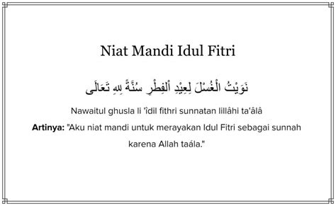 Niat Mandi Idul Fitri Sunah Bagi Wanita Dan Laki Laki