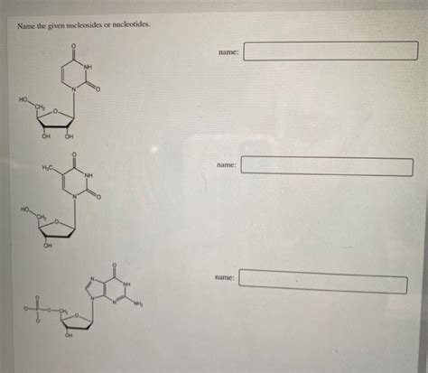 Solved Name The Given Nucleosides Or Nucleotides Name Oh
