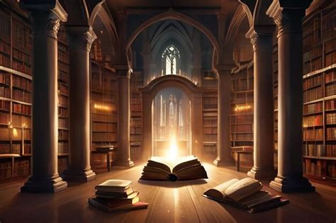 Mystical Library Chronicles | Premium AI-generated image