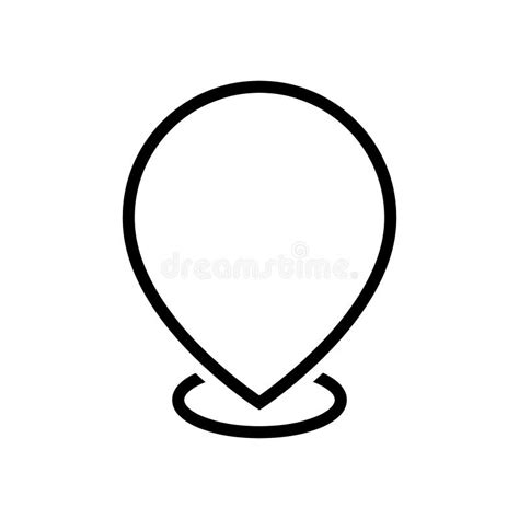 Location Vector Icon Map Pin Illustration Sign Point Symbol Pin Logo