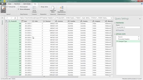 Excel Pivot Полезни настройки за редактора на завката Power Query Editor Аула урок
