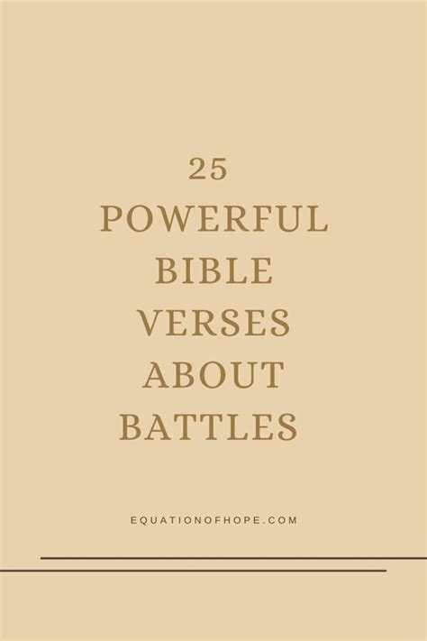 25 Powerful Bible Verses About Battles EQUATIONOFHOPE