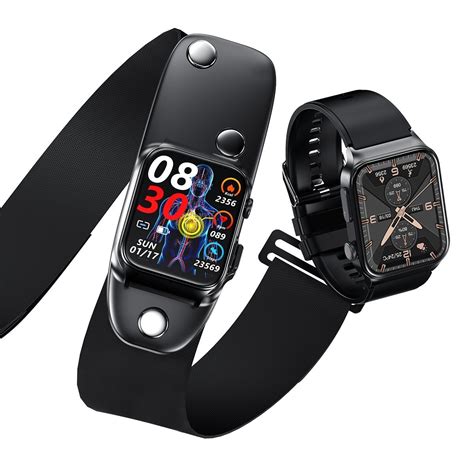 Smartwatch Con Soporte De La Correa De La Frecuencia Card Aca Ecg