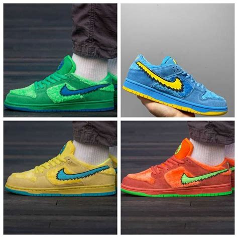 Унисекс кроссовки Nike Sb Dunk Low Grateful Dead Bears найк сб данк 2