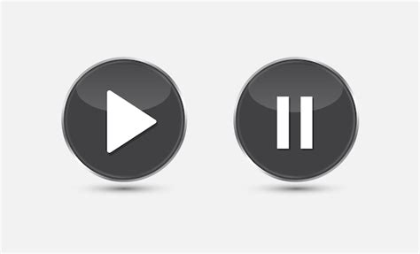 Premium Vector Play And Pause Button Media Player Control Icon Isolated On White Background