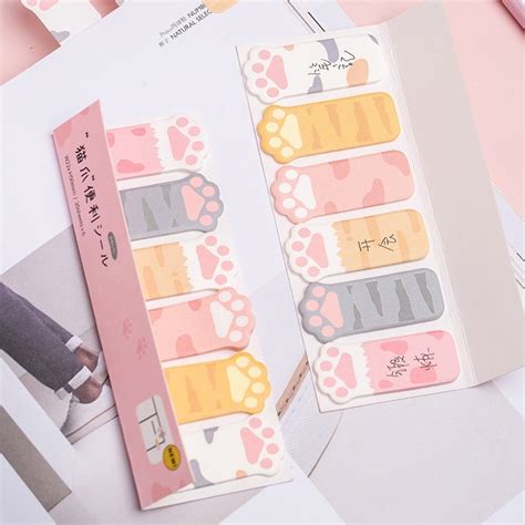 Cat Paw Sticky Notes Kawaii Pen Shop