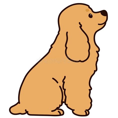 Sitting Cocker Spaniel Side View Stock Vector Illustration Of Spaniel Playful 184340064