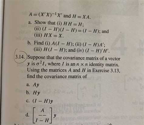 solved 3 13 let x be an n x p matrix assume that the