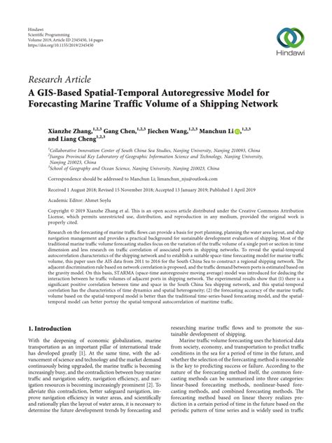 Pdf A Gis Based Spatial Temporal Autoregressive Model For Forecasting