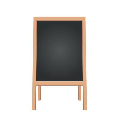 Sidewalk Chalkboard Outdoor Restaurant Blackboard With Wood Frame Empty Cafe Texting Easel