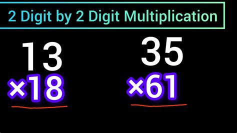 Multiplying 2 Digit By 2 Digit Numbers2 Digit By 2 Digit