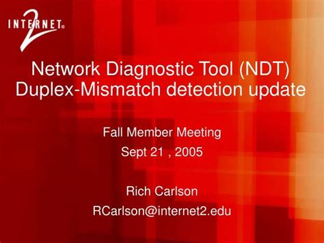 Ppt Network Diagnostic Tool Ndt Duplex Mismatch Detection Update