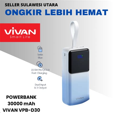 Jual POWERBANK MAh VIVAN VPB D W WITH LED DIGITAL DISPLAY Shopee Indonesia