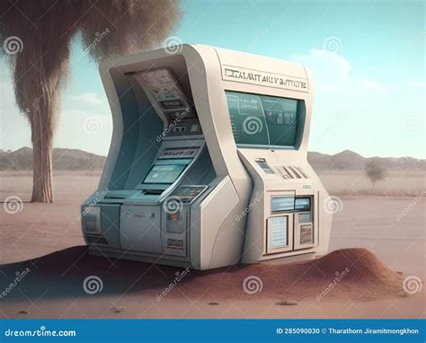 Digital Currency Era Advanced Atm Artwork For Collectors Stock