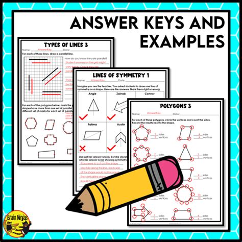 Geometry Interactive Math Unit Paper Grade 4 Brainninjas Worksheets Library