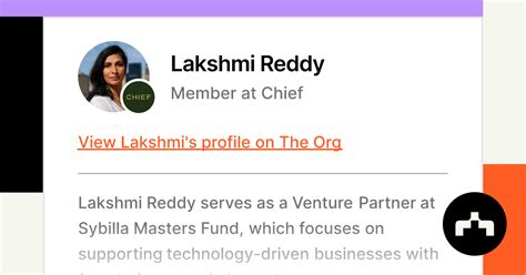 Lakshmi Reddy Member At Chief The Org