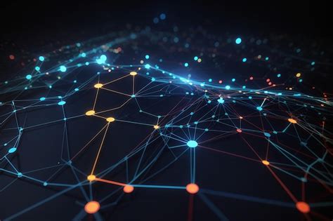 Premium Ai Image Abstract Digital Technology Background With Network Connection Lines