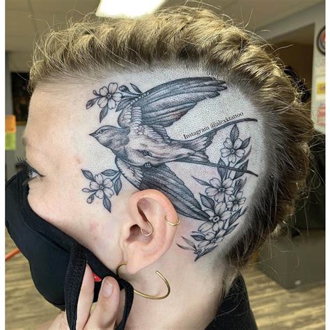 Side Of Head Tattoo Bold Statement With Timeless Style