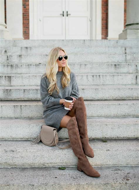 The Best Shoes To Wear With Sweater Dresses 20 Chic Outfits