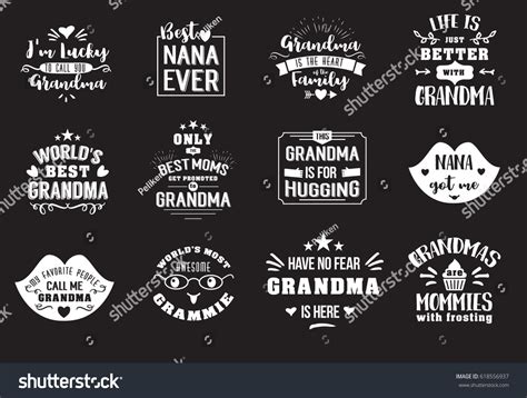Best Grandma Handwritten Chalk Board Lettering Stock Vector Royalty Free 618556937