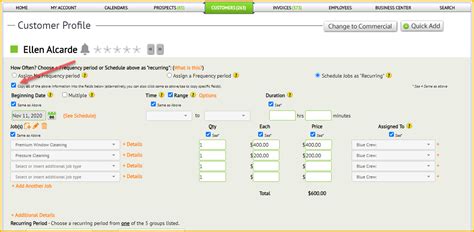 scheduling a recurring job the customer factor knowledge base