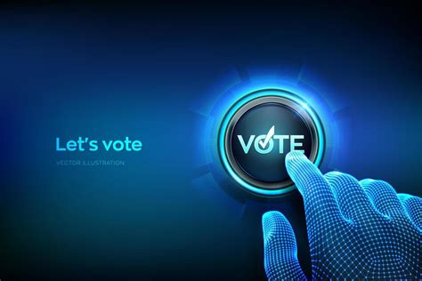 Vote Voting And Election Concept On Virtual Screen Polling Ballot
