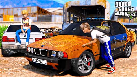 ОПЕРСКАЯ ЕЗДА В Gta 5 НАШЕЛ НА СВАЛКЕ РЖАВУЮ Bmw M5 E34 ШАШКИ НА ДВУХ РАЗБИТЫХ БМВ 🌊ВОТЕР